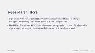 Transistor Bipolar - Komponen Elektronika | PPTX