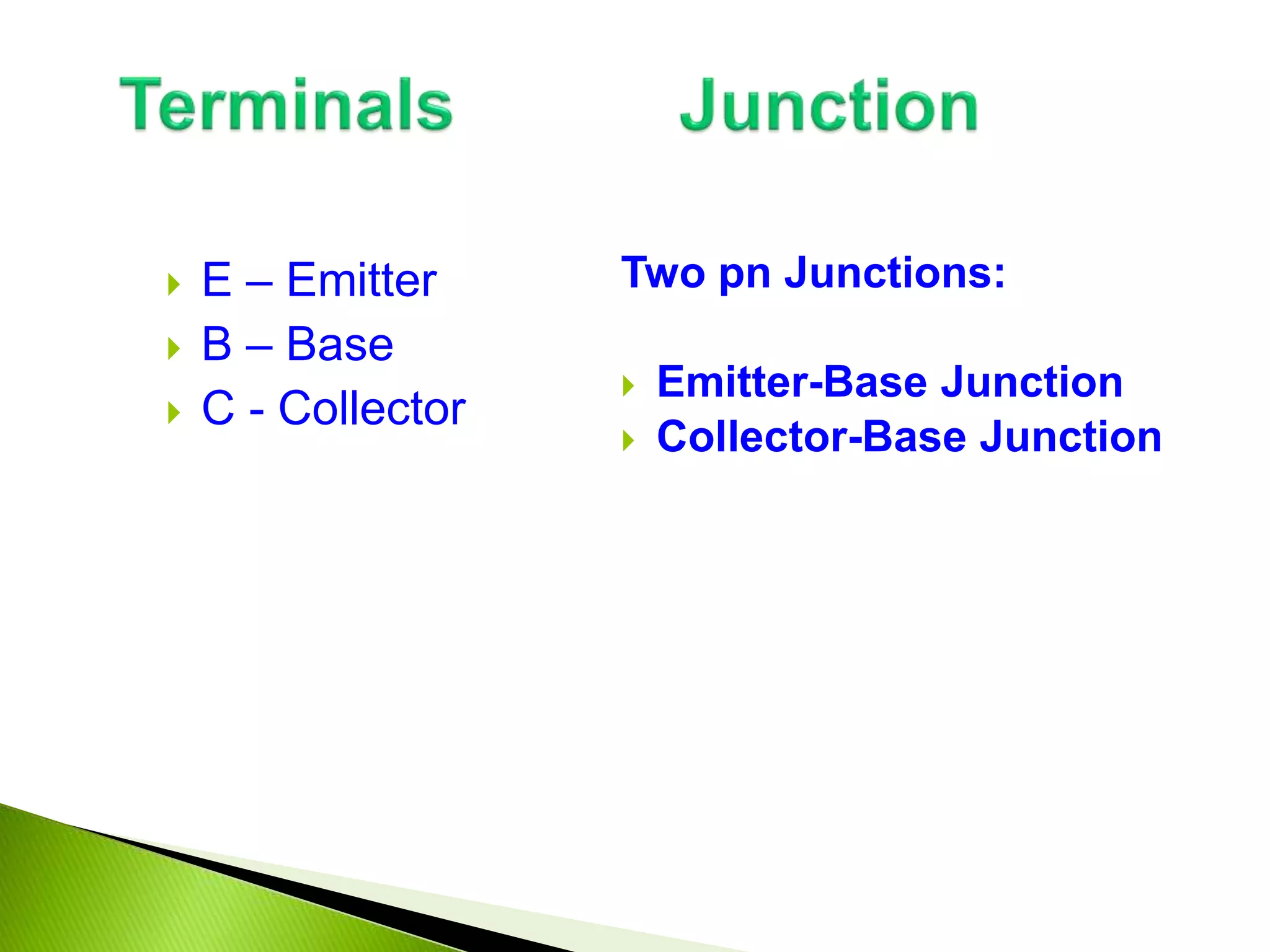 Bipolar Junction Transistor (BJT) DC and AC Analysis | PPTX