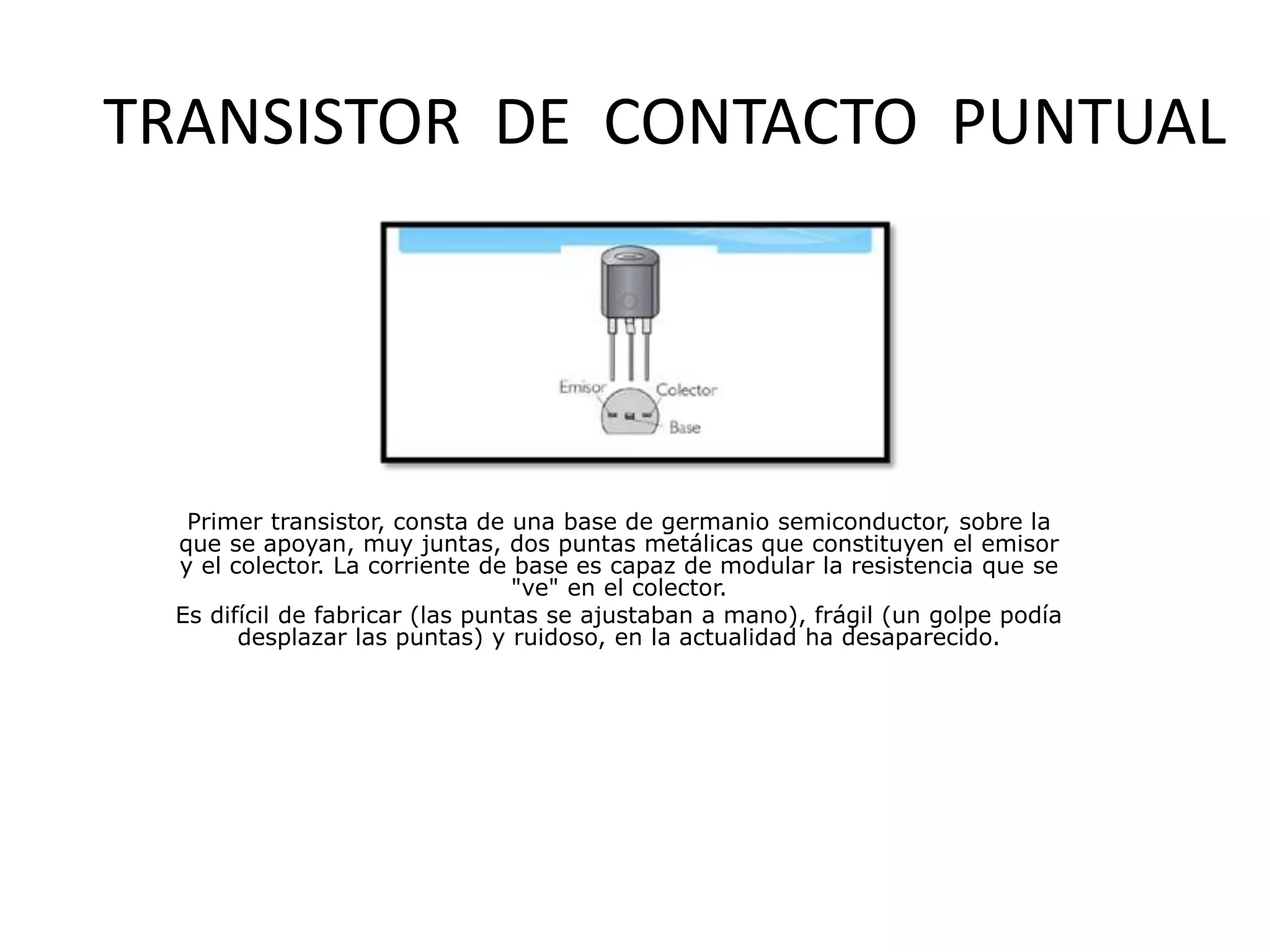 Transistores tipos caracteristicas | PPT