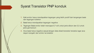 Transistor konduk | PPT