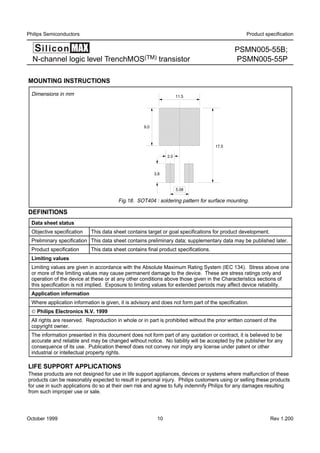 Transistor mosfet to220 - psmn005 | PDF