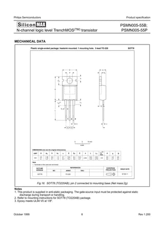 Transistor mosfet to220 - psmn005 | PDF