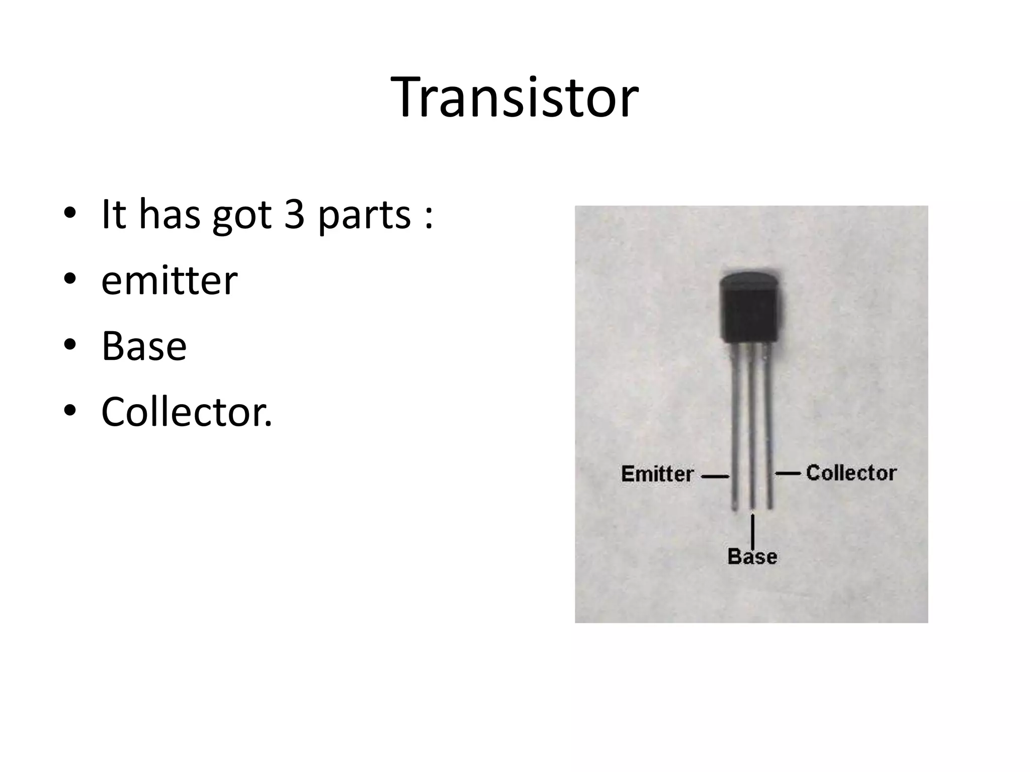 Transistor notes | PPTX