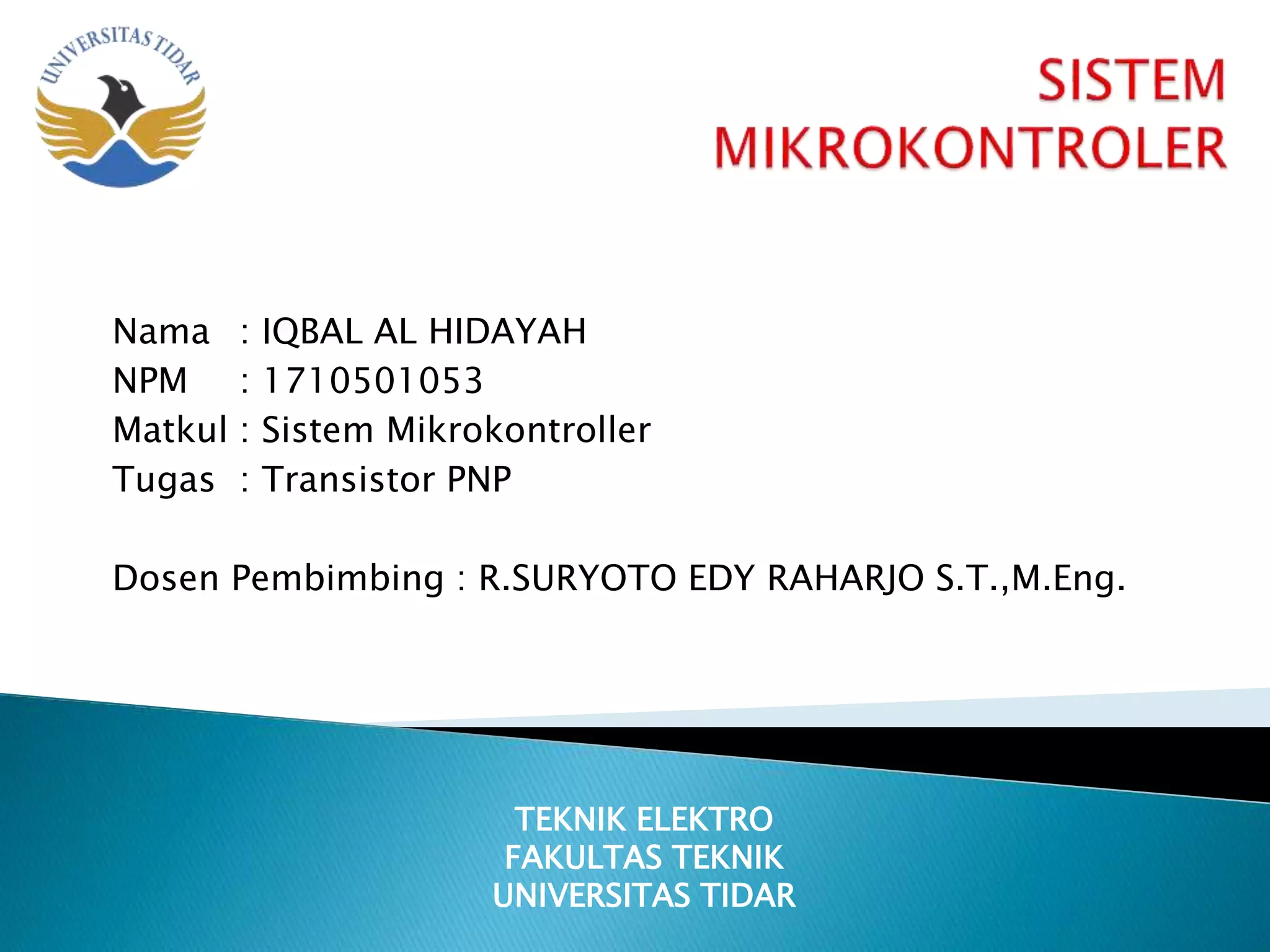 SPESIFIKASI TRANSISTOR PNP | PPTX