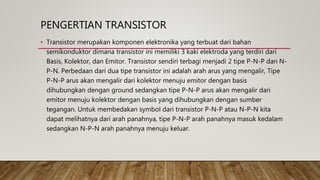 Pengertian Transistor PNP | PPT