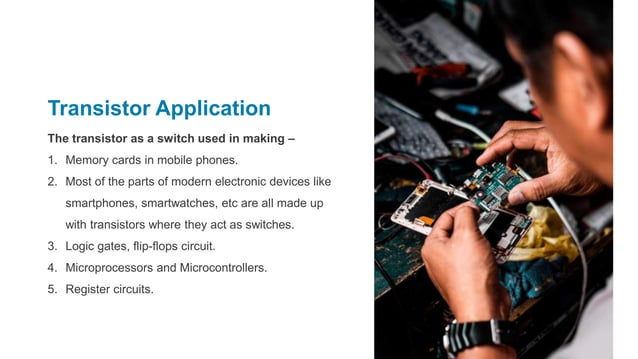 Transistor powerpoint presentaion - Electronics powerpoint presentation ...