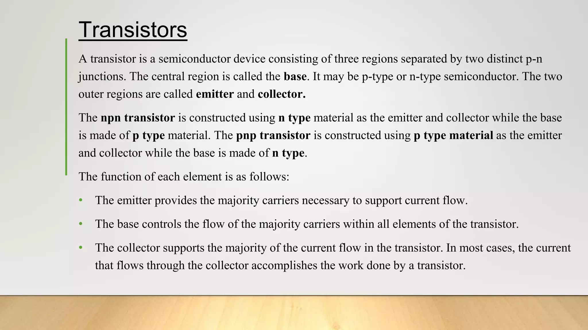 Transistors physics project | PPTX
