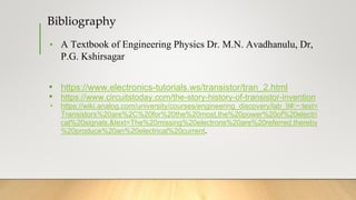 Transistors physics project | PPTX