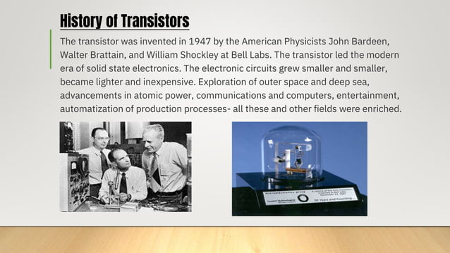 Transistors physics project | PPTX | Physics | Science