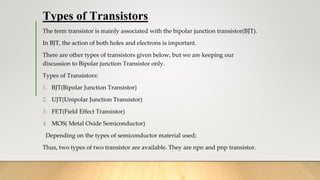 Transistors physics project | PPTX