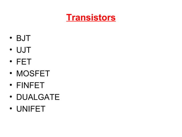 Transistor s06 | PPT
