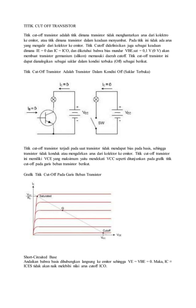 Transistor sebagai saklar | PDF