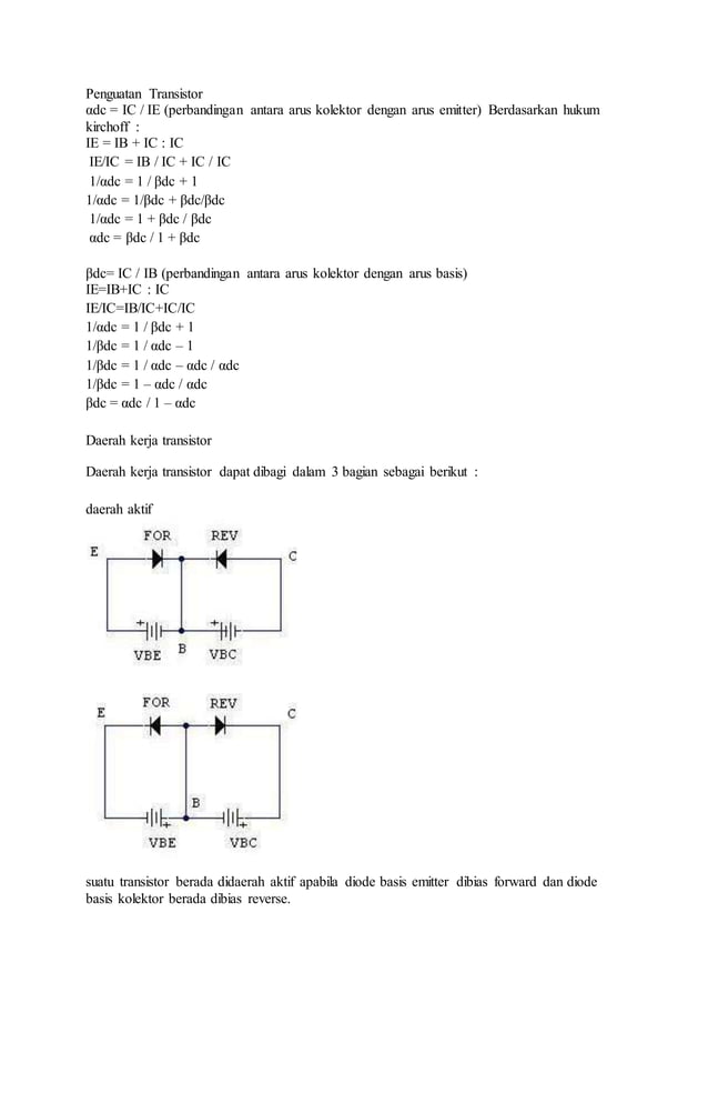 Transistor sebagai saklar | PDF