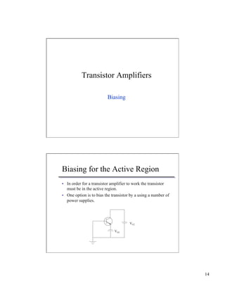Transistors handout | PDF