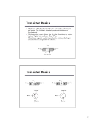 Transistors handout | PDF