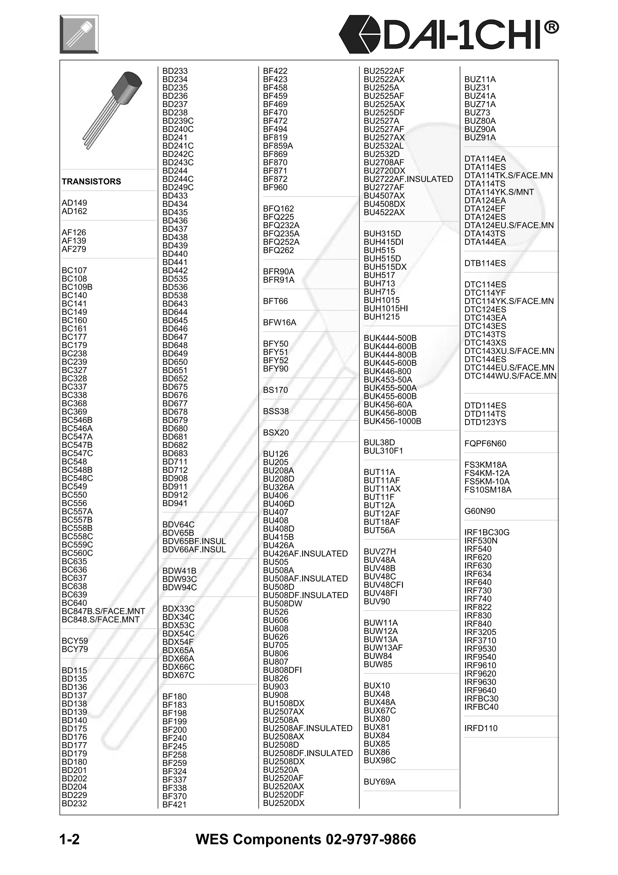 Transistors & i cs cross references | PDF
