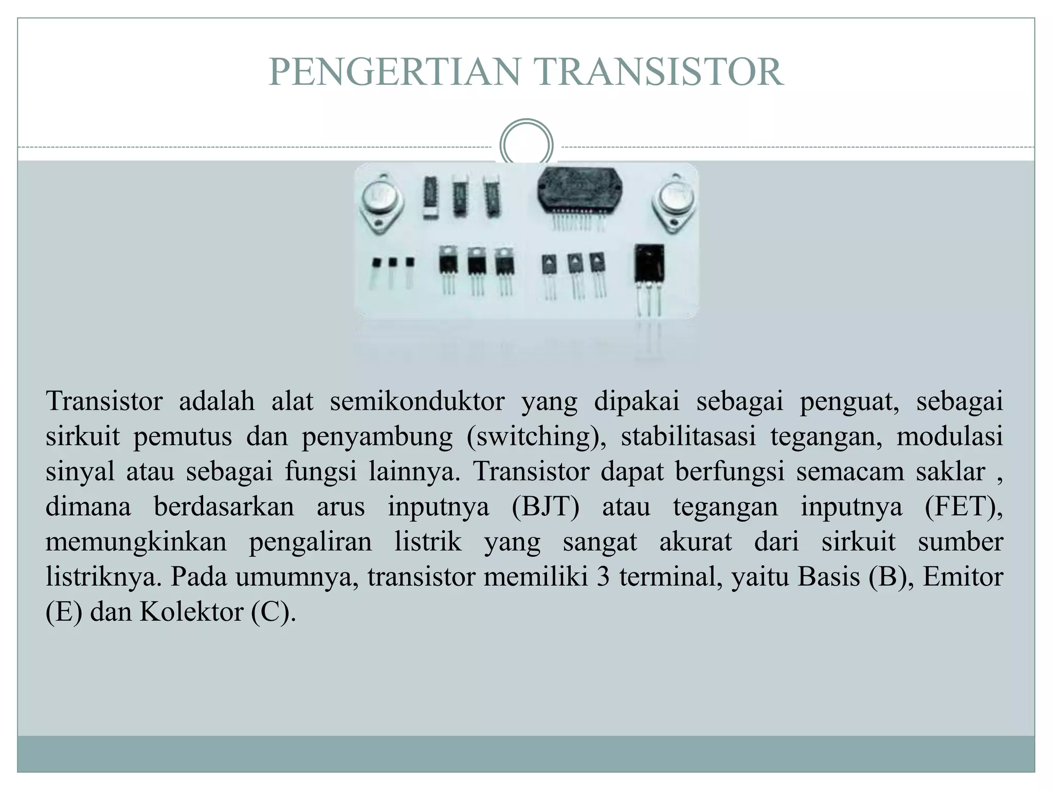 Transistor tipe pnp | PPTX