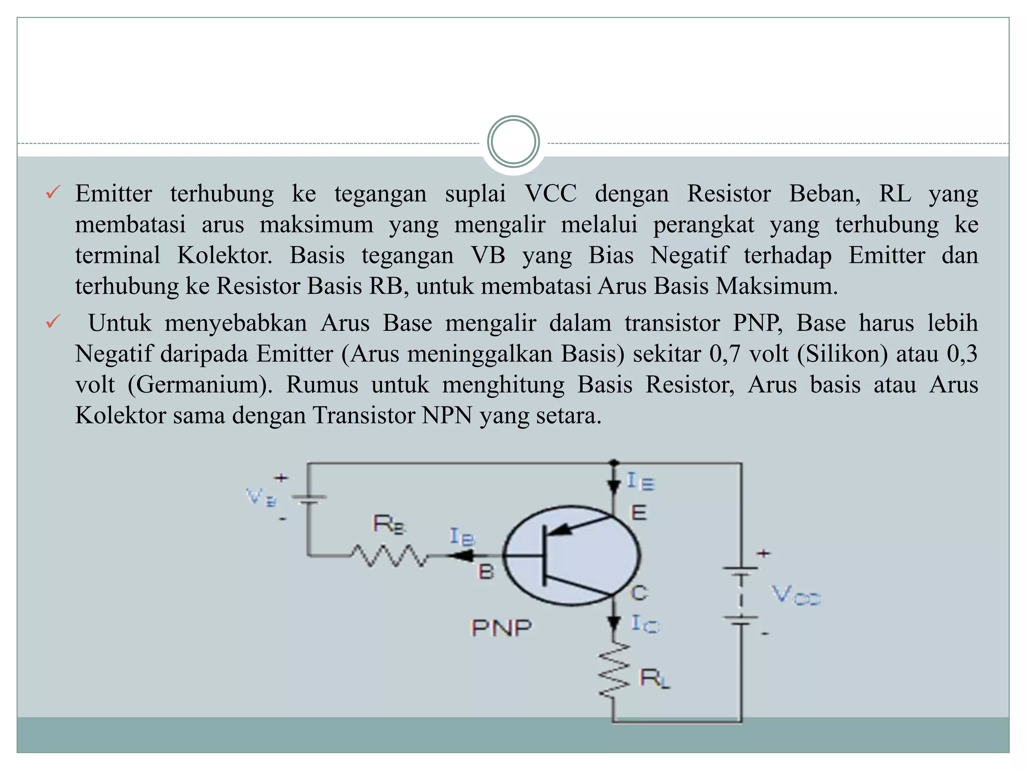 Transistor tipe pnp | PPT