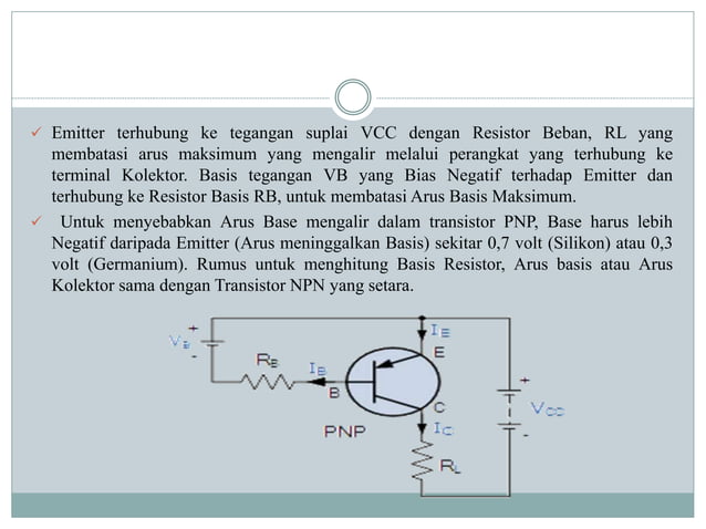 Transistor tipe pnp | PPT