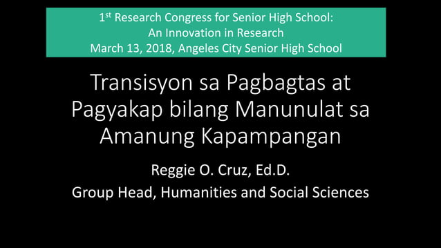 Transisyon sa pagbagtas at pagyakap bilang manunulat sa Amanung ...
