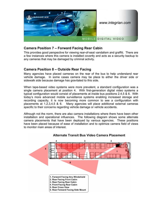 Transit bus cameras | PDF