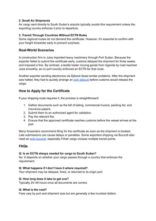 Transit Cargo to South Sudan_ When You Do (and Don’t) Need an ECTN ...