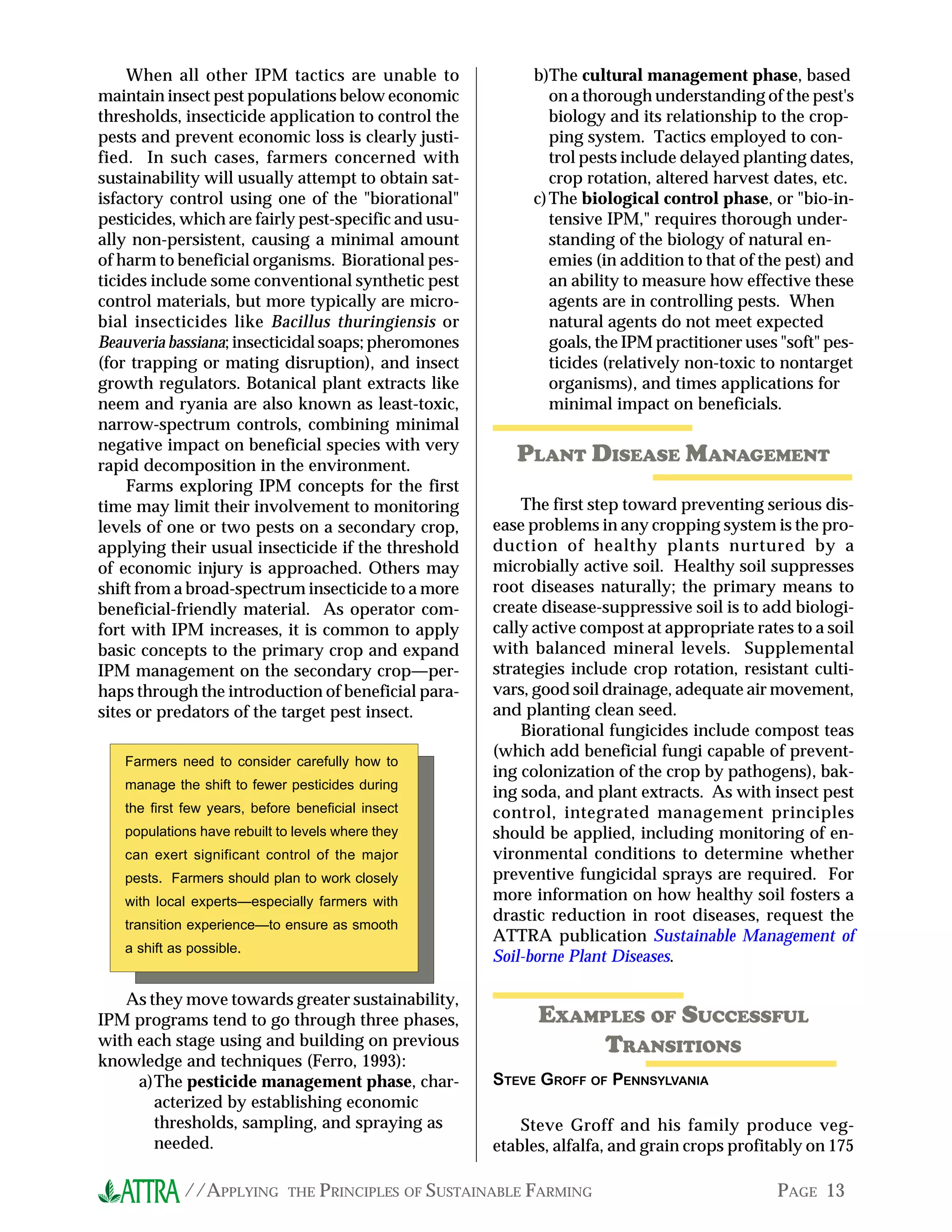 Applying the Principles of Sustainable Farming | PDF