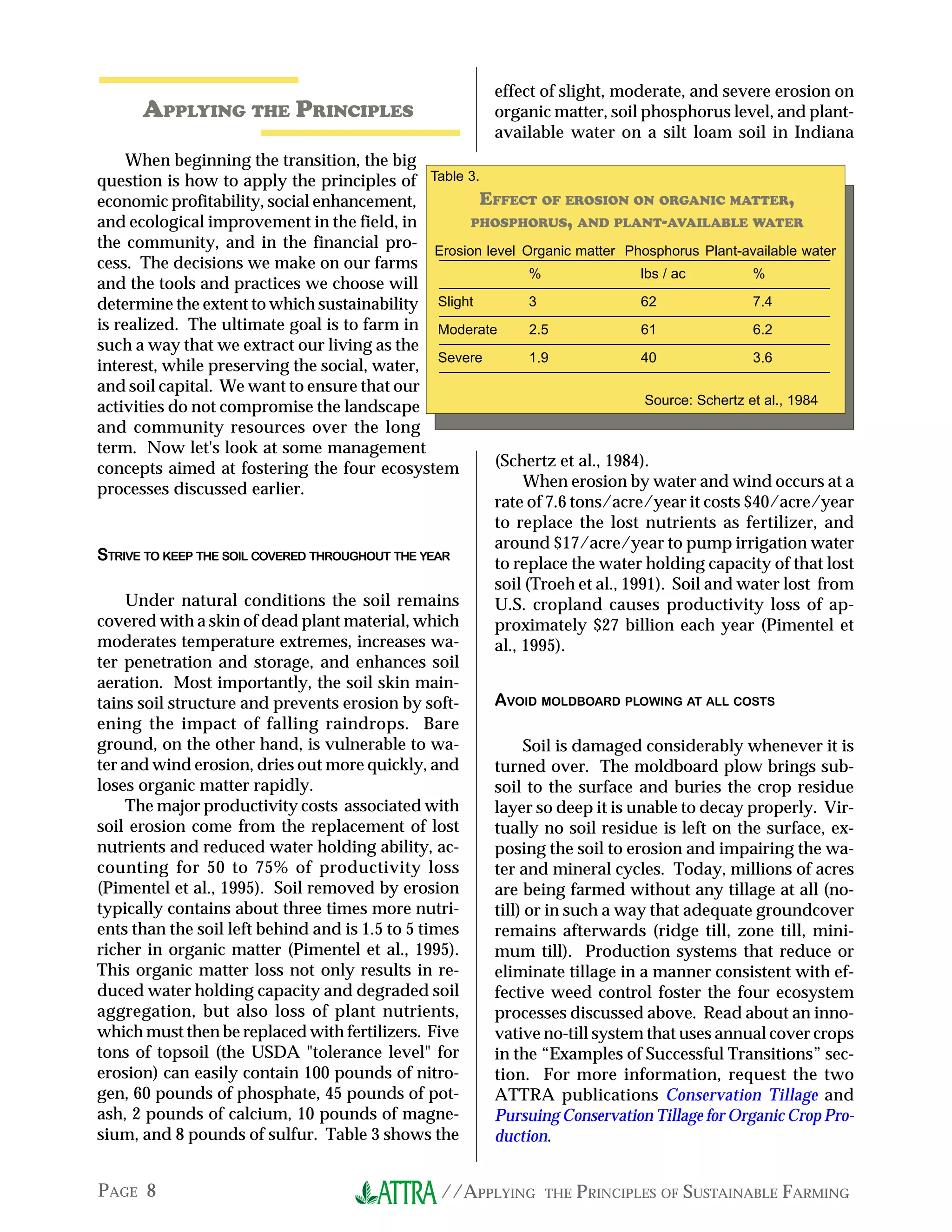Applying the Principles of Sustainable Farming | PDF