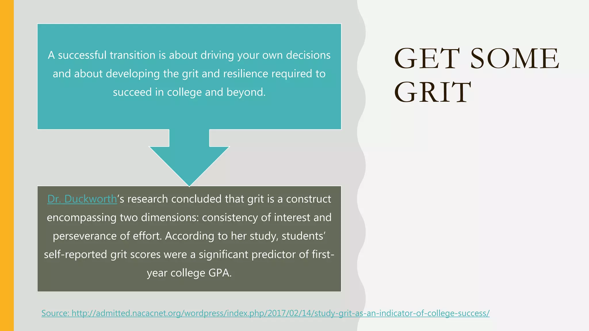 The Transition - Key to Success in College | PPT