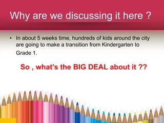 Transition Tips - kindergarten to Grade 1 | PDF | Daycare and Pre ...