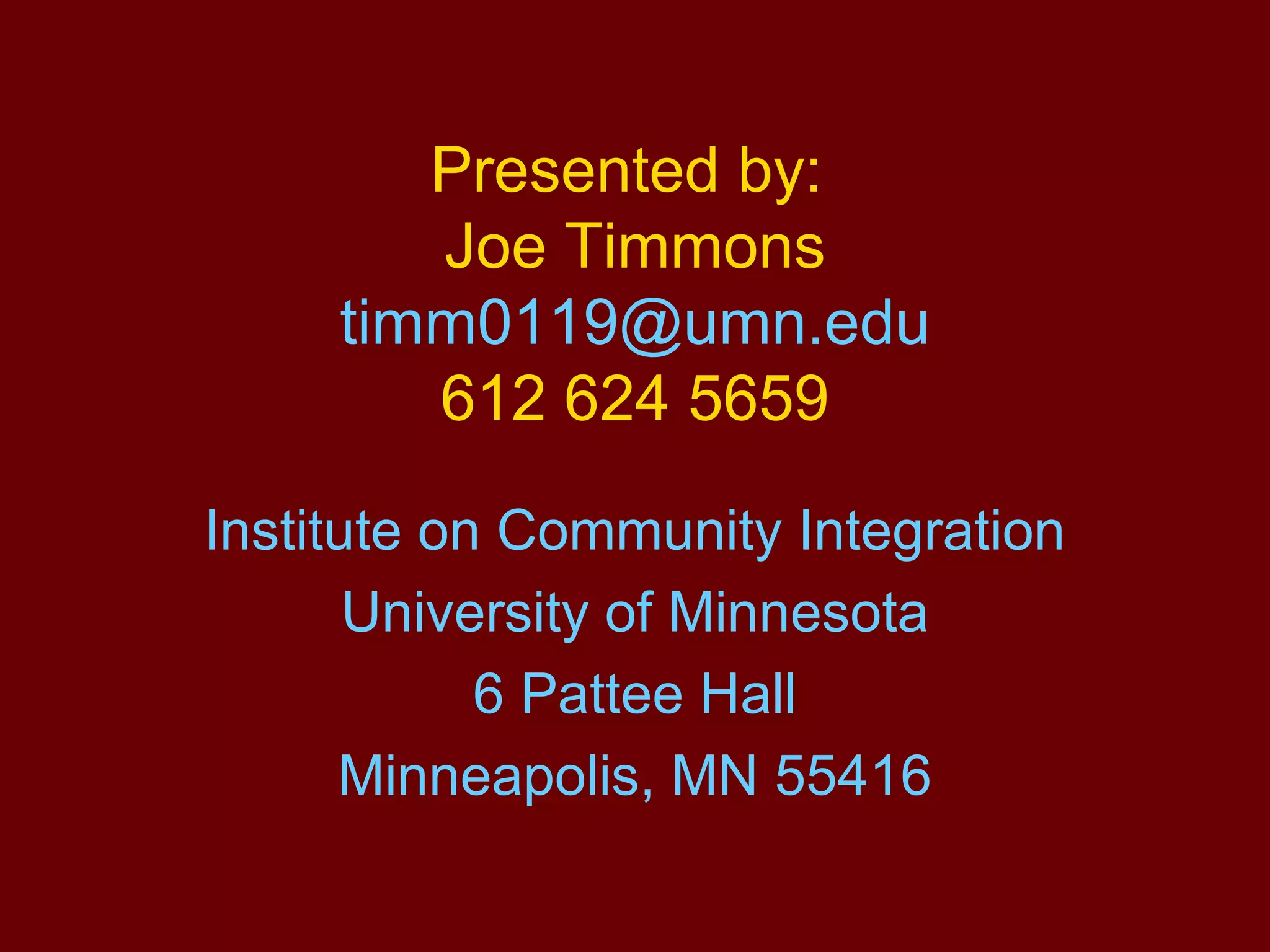 Transition Needs of Older Youth With Disabilities | PPT