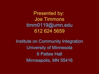 Transition Needs of Older Youth With Disabilities | PPT