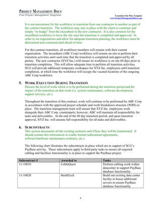 Transition out-plan | DOC