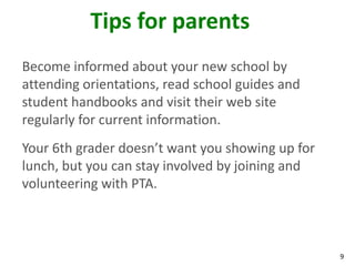 Transition to Middle school | PPTX