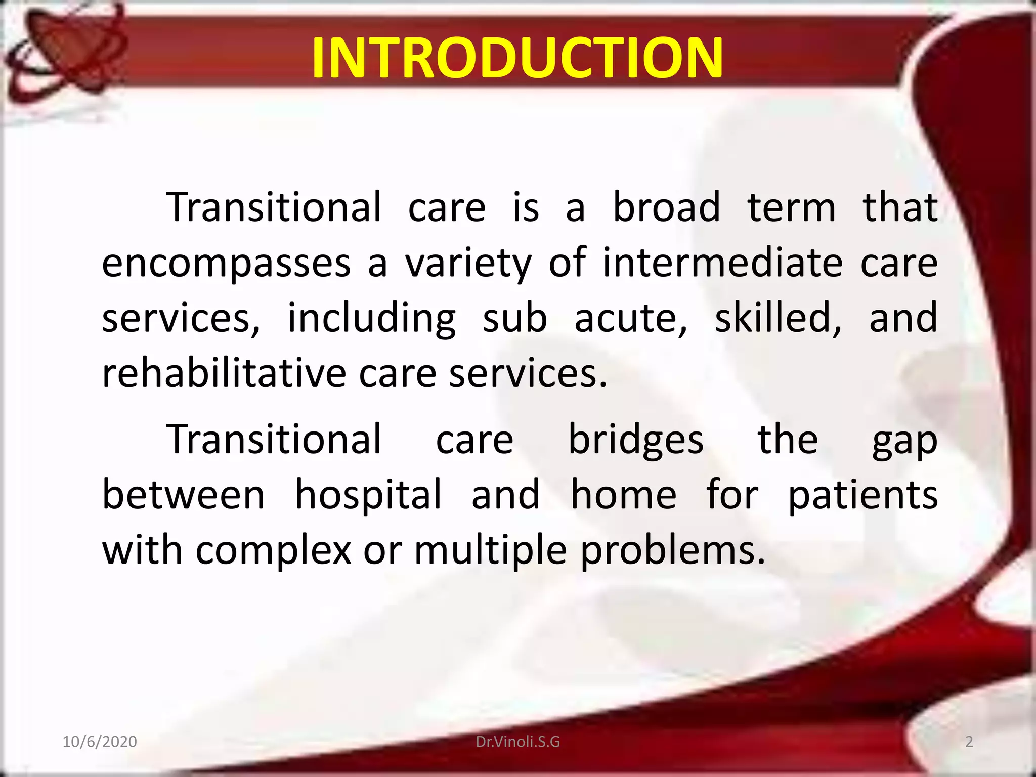 Transitional care | PPTX