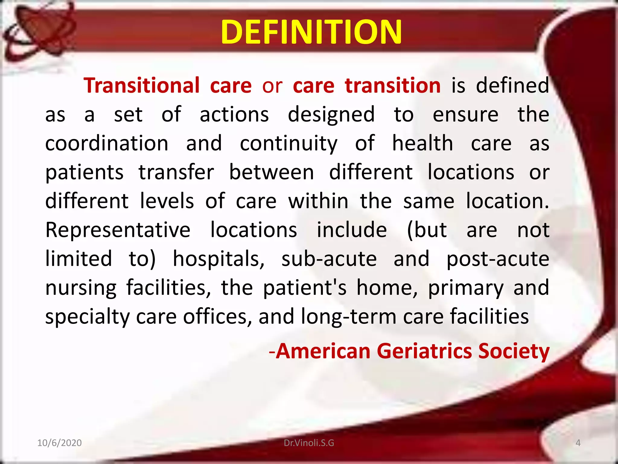 Transitional care | PPTX