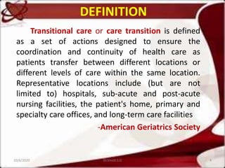 Transitional care | PPTX