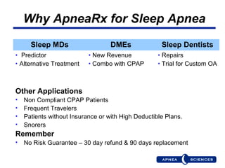 Transitional dental sleep apnea apnea rx training | PPT