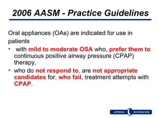 Transitional dental sleep apnea apnea rx training | PPT