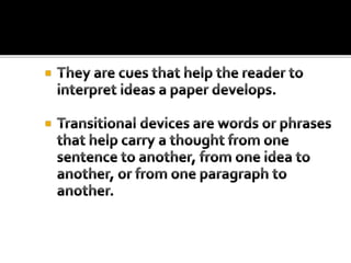 Transitional devices | PPTX