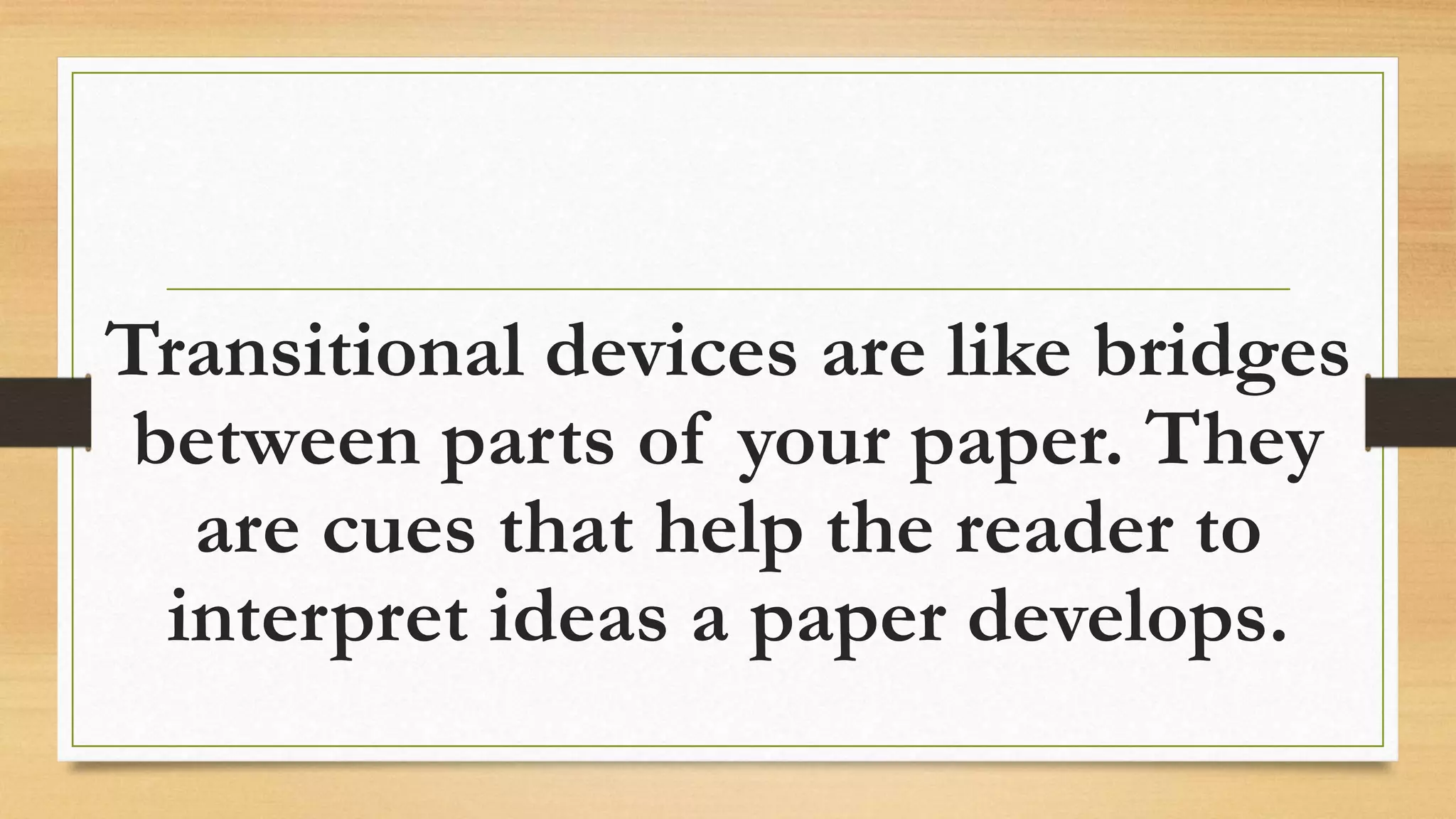 Transitional devices | PPTX