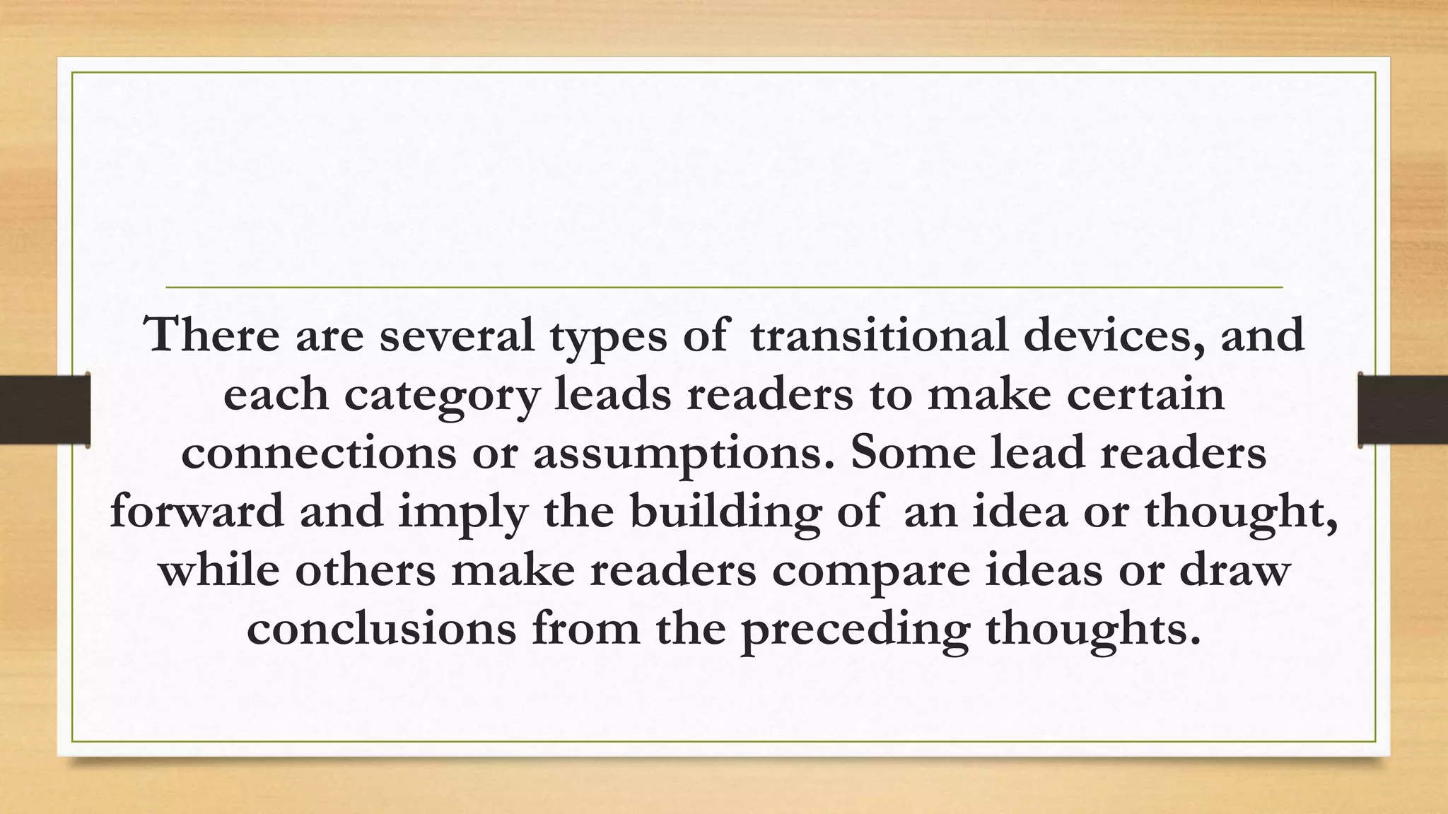 Transitional devices | PPTX