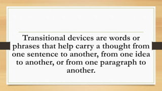 Transitional devices | PPTX