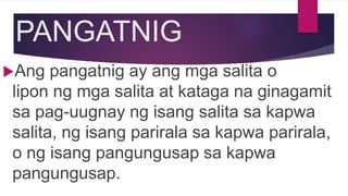 Transitional devices at pangatnig | PPTX