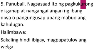 Transitional devices at pangatnig | PPTX