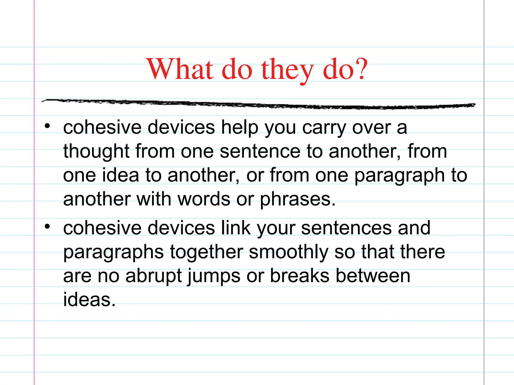 Coherent Cohesive Devices IGCSE FLE materials | PPT