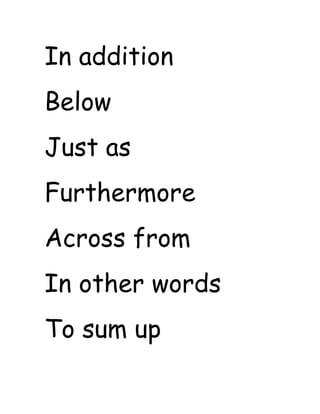 Transitional expressions, portfolio | PDF