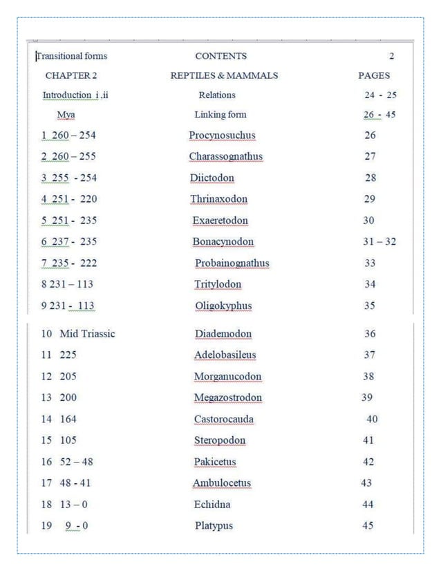Transitional forms contents | DOCX