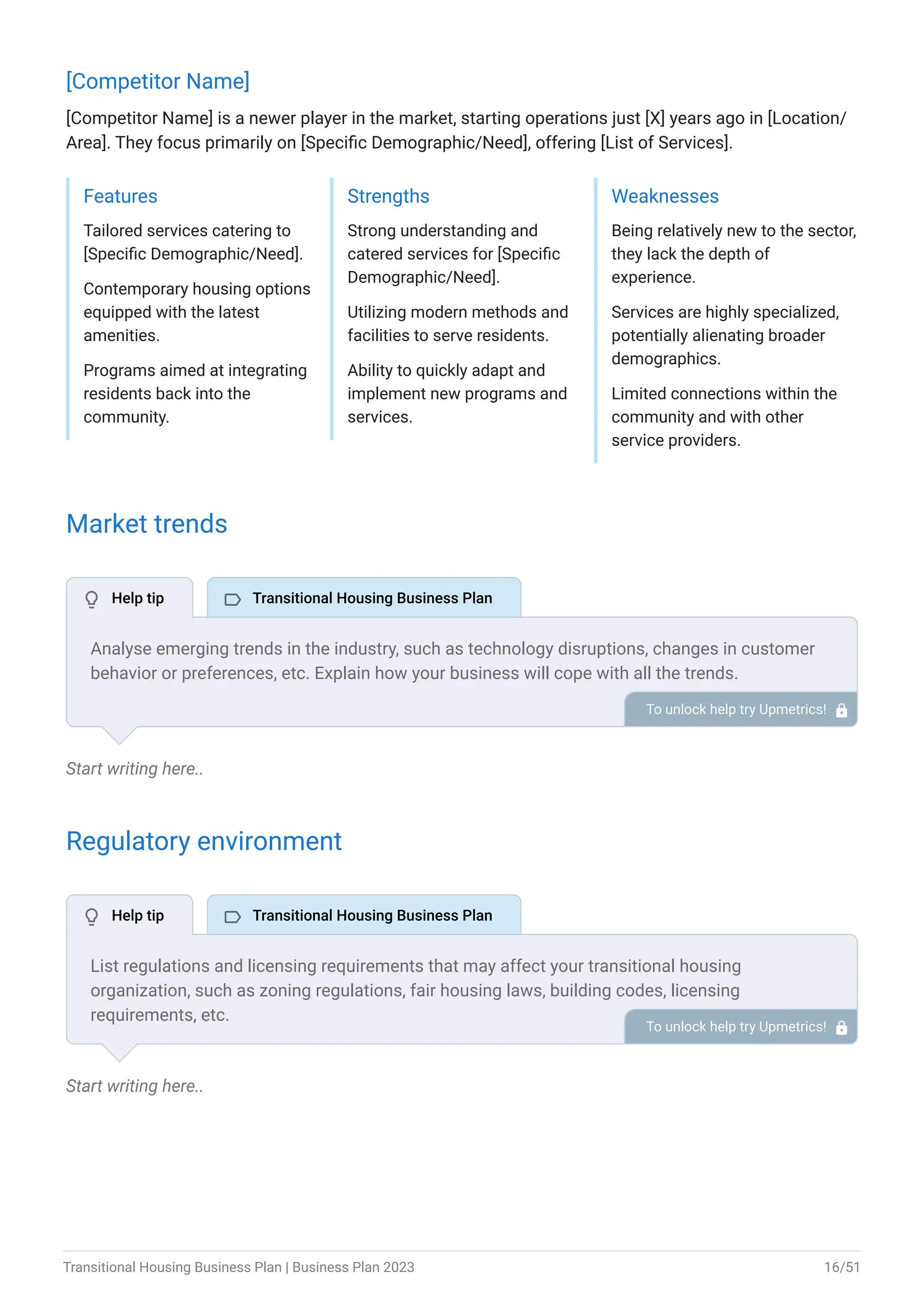 Transitional Housing Business Plan Example | PDF