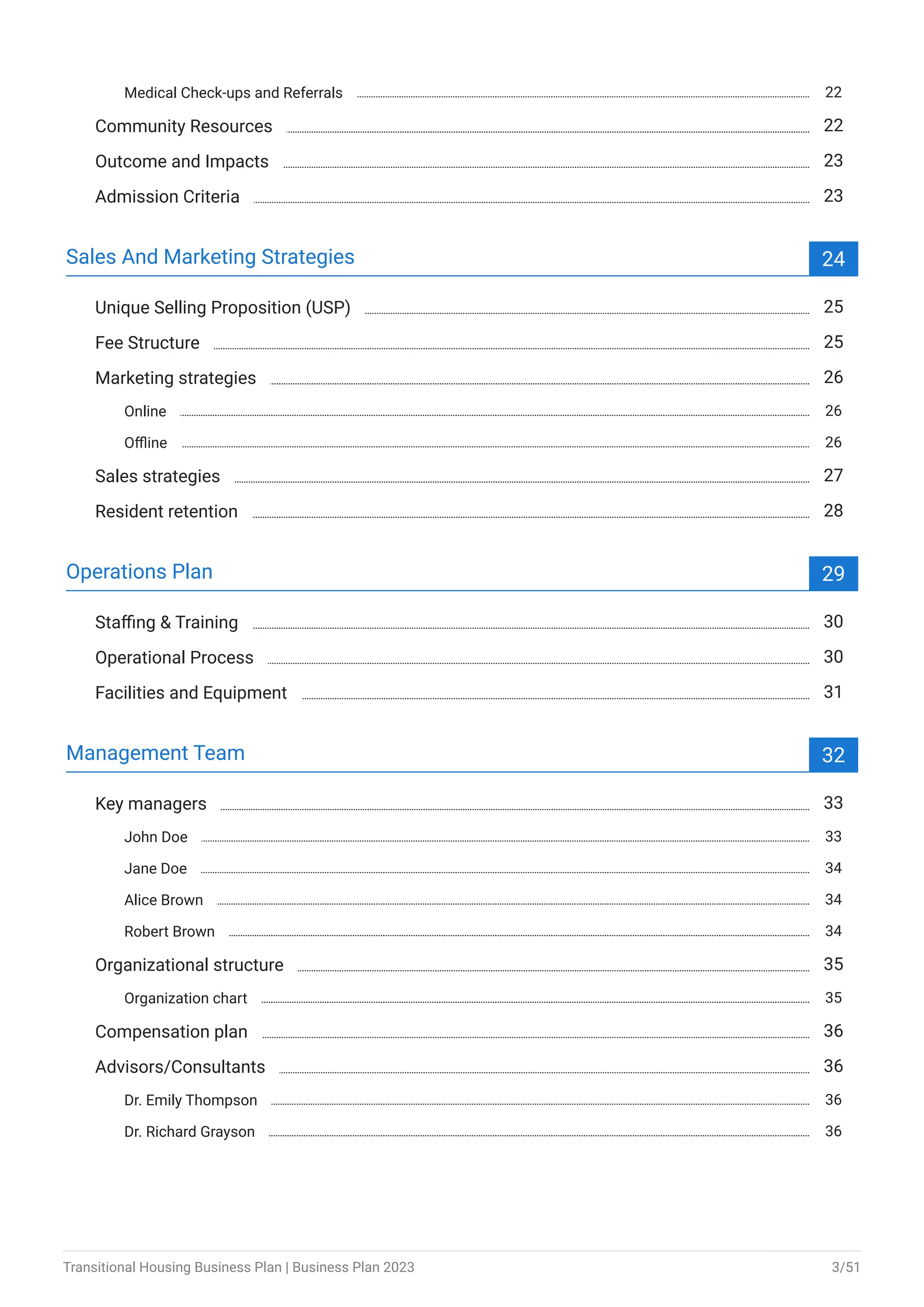 Transitional Housing Business Plan Example | PDF